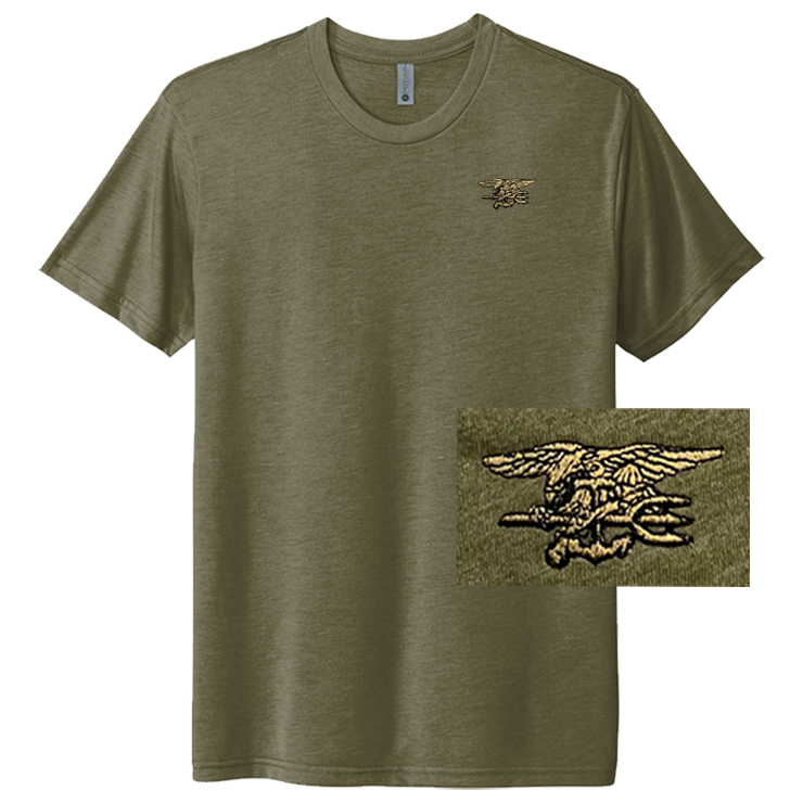 Trident Next Level Military Green Triblend T-Shirt – UDT-SEAL Store