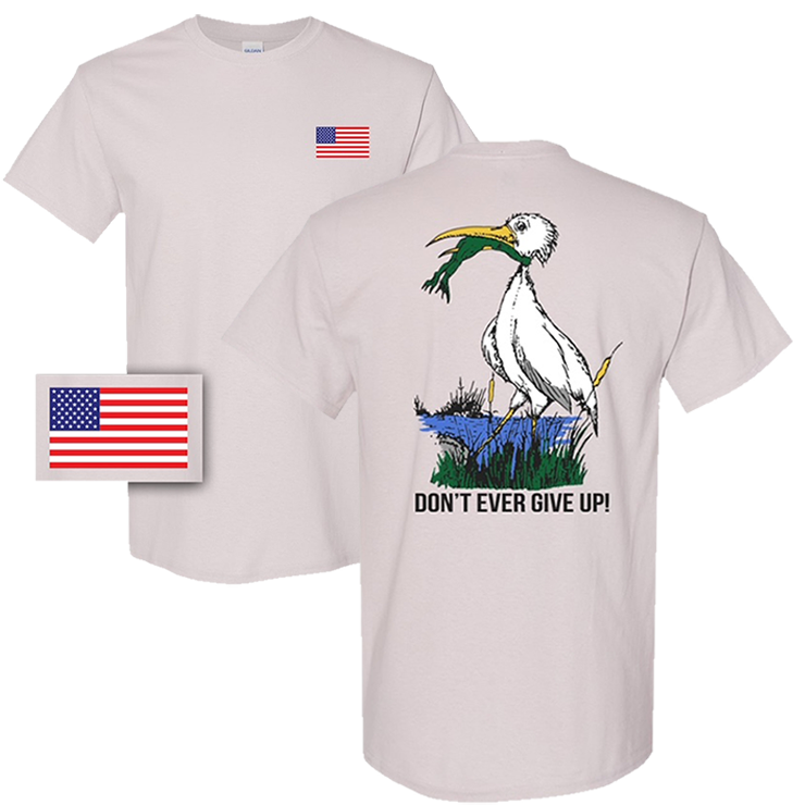 DON'T EVER GIVE UP! Frog and Stork T-shirt – UDT-SEAL Store