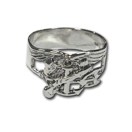 Sterling Silver Men's Trident Ring – UDT-SEAL Store
