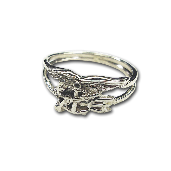Sterling Silver Ladies Trident Ring – UDT-SEAL Store