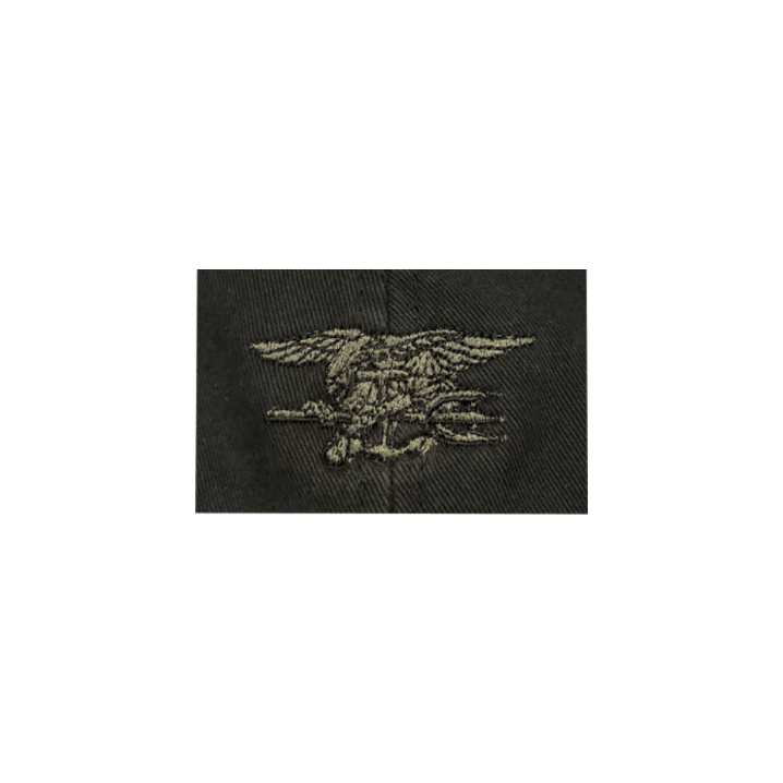 Black FlexFit Hat with Gray Trident – UDT-SEAL Store